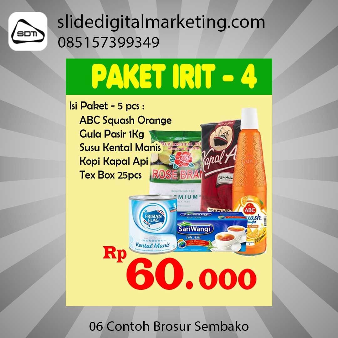 10+ Contoh Brosur Pamflet Leaflet Poster Produk Sembako